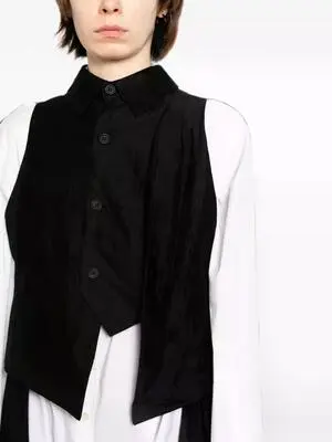 Yohji Yamamoto Layered Asymmetric-hem Waistcoat