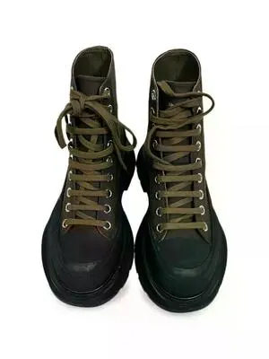 Alexander McQueen Tread Slick Lace Up High Top Sneakers