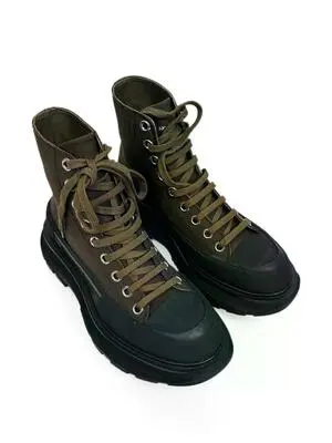 Alexander McQueen Tread Slick Lace Up High Top Sneakers
