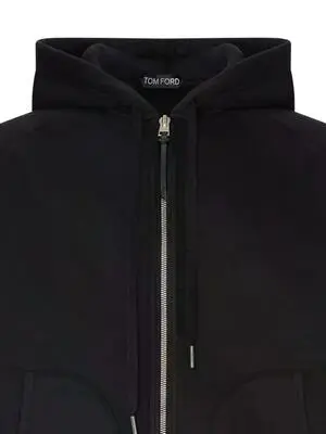 TOM FORD Zip-up Hoodie With Drawstring Hood - Black