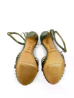 Ralph Lauren Snake-embossed Braided Platform Sandals