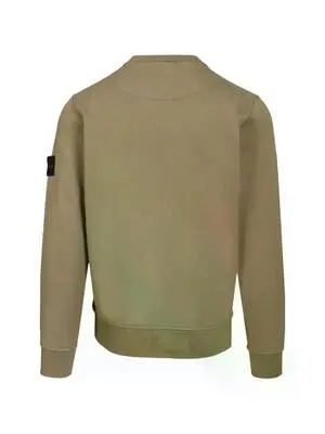 Stone Island Logo Patch Garment-dyed Sweatshirt
