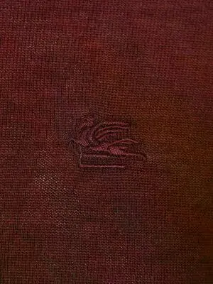 Etro Pegaso Embroidered Crew Neck Sweater