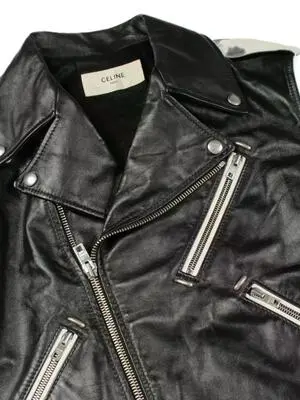 Celine 2010s Leather Biker Jacket