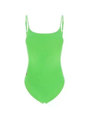 Polo Ralph Lauren Embroidered Logo Scoop Neck Swimsuit - Green