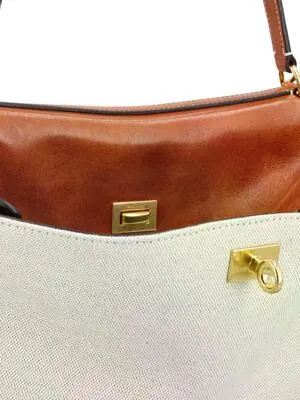 Balenciaga Rodeo Turnlock Fastening Canvas Handbag - Neutrals