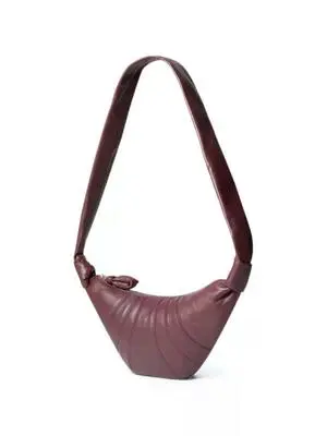 LEMAIRE Small Croissant Bag In Leather - Brown