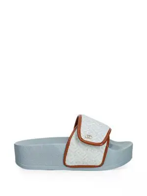 Liu Jo Monogram Pattern Touch-strap Slides