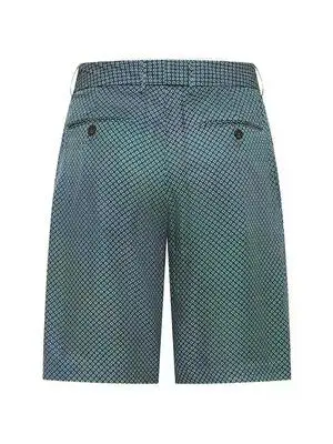 CRUNA Clichy Geometric-print Pleated Shorts