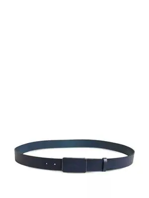 Dolce & Gabbana Logo Plaque Leather Belt