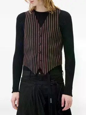 ANN DEMEULEMEESTER Pinstripe Waistcoat