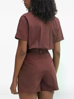 Patrizia Pepe Short-sleeve Utility Playsuit With Pleated Detailing