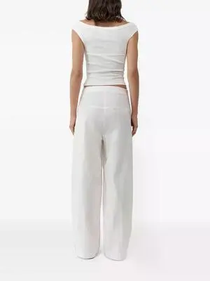 ST. AGNI Pleated Wide-leg Trousers