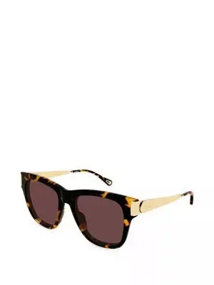 Chloé Holly Tortoiseshell-effect Square-frame Sunglasses - Brown
