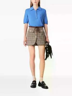 Maje Prince Of Wales Check Suit Shorts