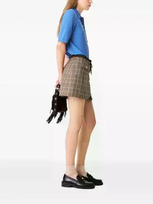 Maje Prince Of Wales Check Suit Shorts