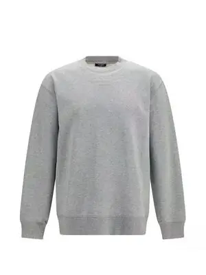 Balmain Logo Embroidered Crewneck Sweatshirt - Grey