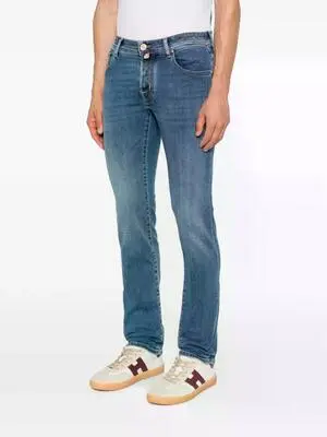 Jacob Cohen Slim-fit Jeans With Logo Patch