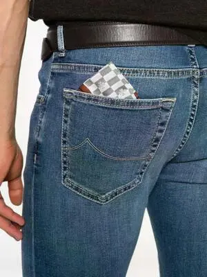 Jacob Cohen Slim-fit Jeans With Logo Patch