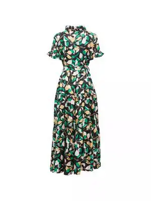 La DoubleJ Printed Silk Maxi Dress - Black