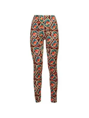 La DoubleJ Floral-print Leggings - Brown