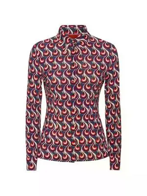 La DoubleJ Fitted Shirt With Geometric Print