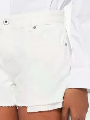 Miu Miu Denim Shorts With Raw Edges