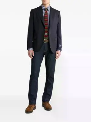 Etro Single-breasted Wool-blend Flannel Jacket
