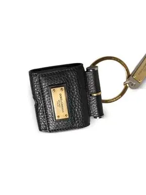 Dolce & Gabbana Logo-plaque Leather Airpods Case