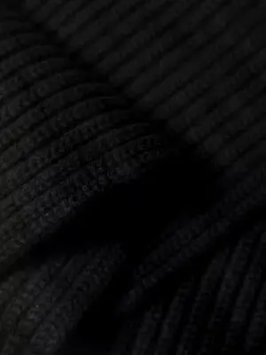 Dolce & Gabbana Ribbed Knit Cashmere Scarf - Black