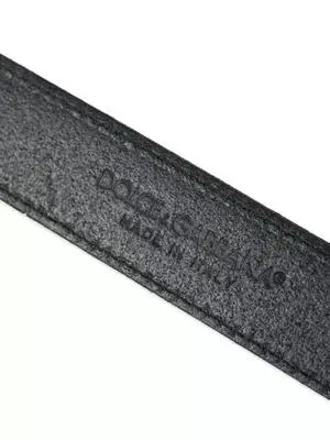 Dolce & Gabbana Glitter-embossed Leather Belt