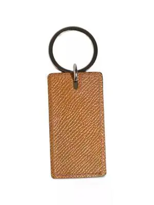 Dolce & Gabbana Leather Logo Keychain - Brown
