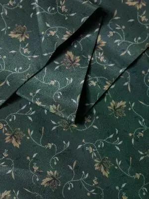 Dolce & Gabbana Floral-pattern Fringed Scarf - Green