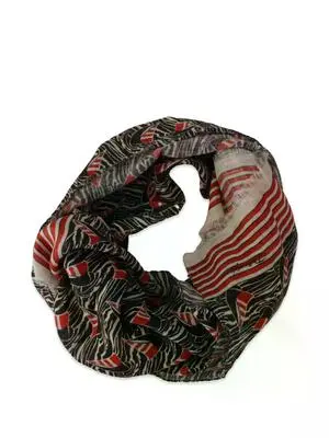Dolce & Gabbana Zebra-print Sailboat-stripe Scarf