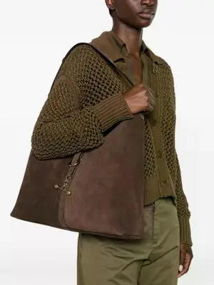 Strathberry Suede Shoulder Bag - Brown