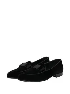 Dolce & Gabbana Velvet Loafers With Bow Accent