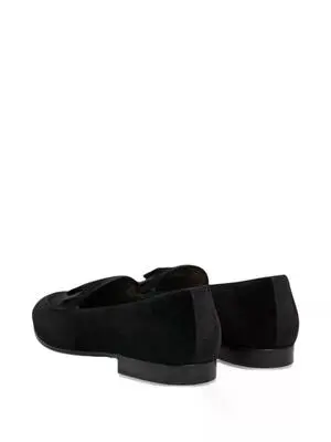 Dolce & Gabbana Velvet Loafers With Bow Accent