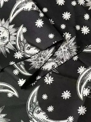 Dolce & Gabbana Celestial-print Fringed-detail Scarf