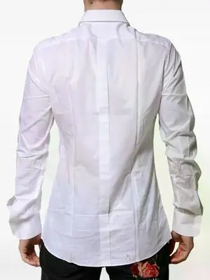 Dolce & Gabbana Gold Bib-front Cotton-poplin Shirt