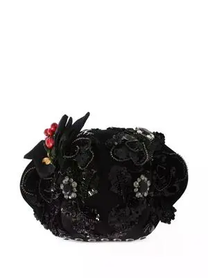 Dolce & Gabbana Embellished Brooch Detail Hat - Black