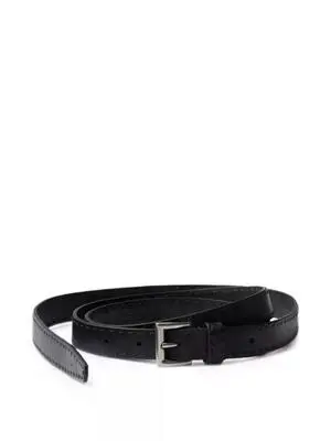 Prada Antiqued Leather Belt - Black