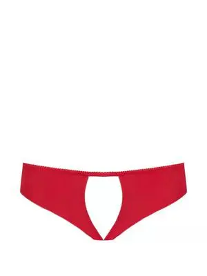 MAISON CLOSE Le Petit Secret Open Panties - Red