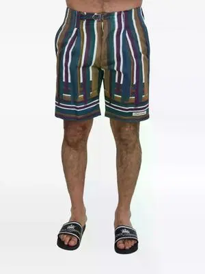 Dolce & Gabbana Striped Pleated Shorts
