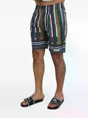 Dolce & Gabbana Striped Pleated Shorts