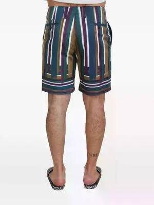 Dolce & Gabbana Striped Pleated Shorts