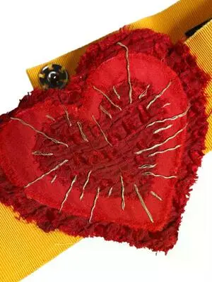 Dolce & Gabbana Heart Patch Grosgrain Belt