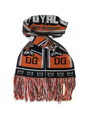 Dolce & Gabbana Dg Royals Tiger-print Fringed Scarf