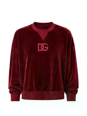 Dolce & Gabbana Velvet Logo Sweater