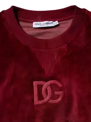 Dolce & Gabbana Velvet Logo Sweater
