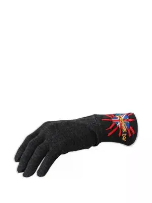 Dolce & Gabbana Union Jack Embroidered Wool Gloves